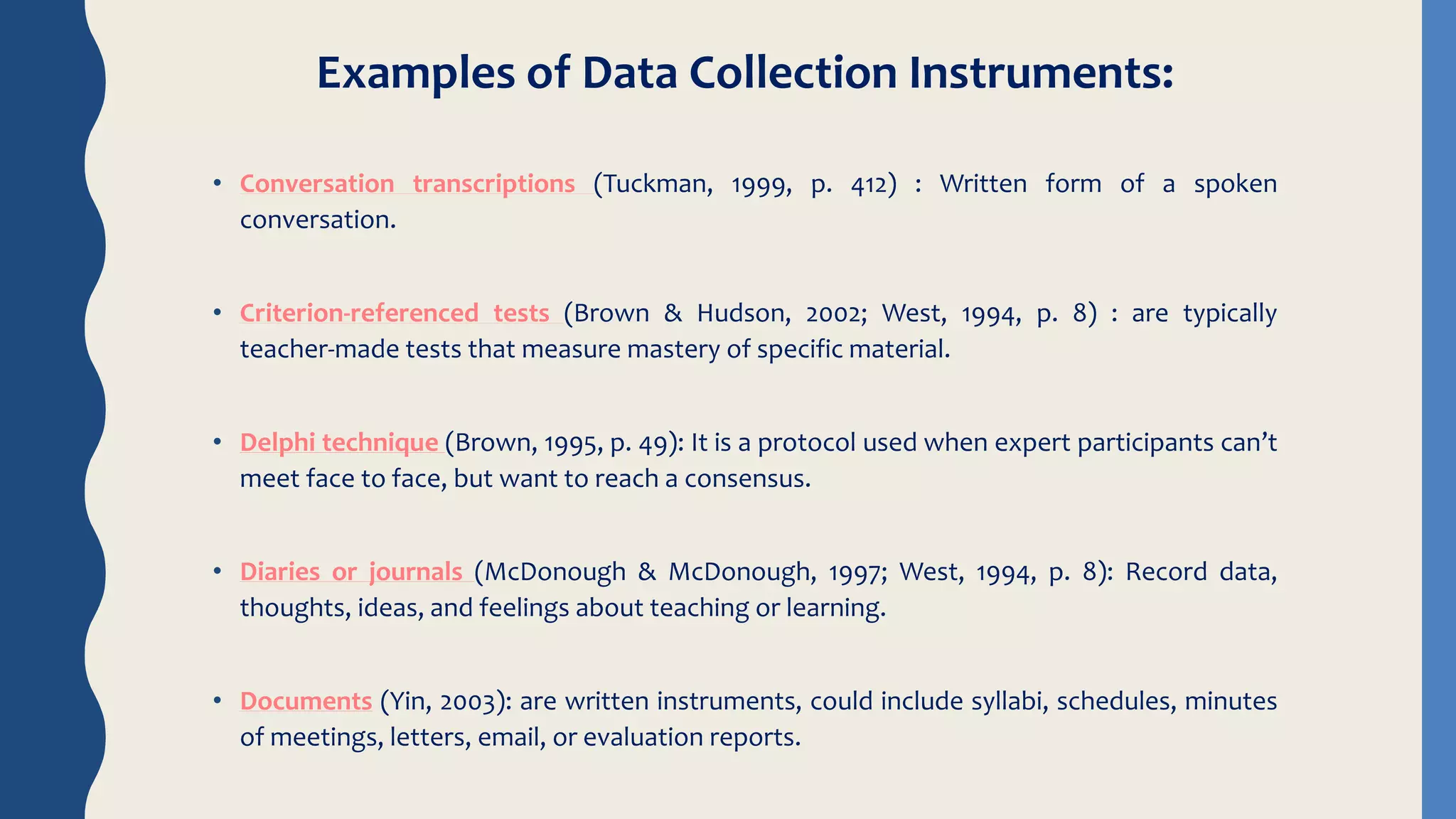 INTRODUCTION TO DATA COLLECTION INSTRUMENTS (DCIs) | PPTX