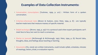 INTRODUCTION TO DATA COLLECTION INSTRUMENTS (DCIs) | PPT