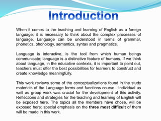 Collaborative work 1 language forms and function | PPT