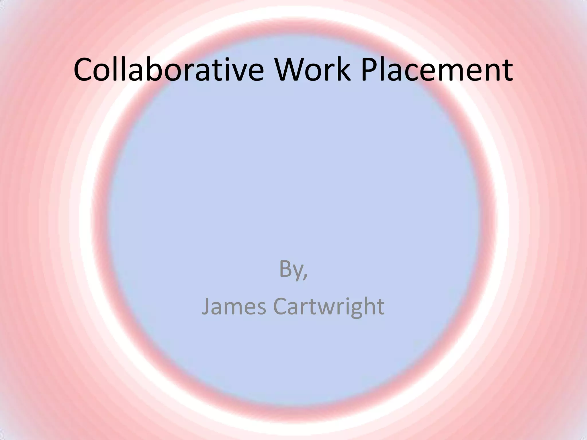 Collaborative work placement presentation | PPTX