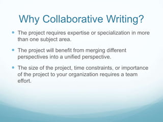 Collaborative writing | PPTX