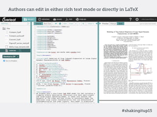 Collaborative writing technologies: Overleaf for institutions | PPT