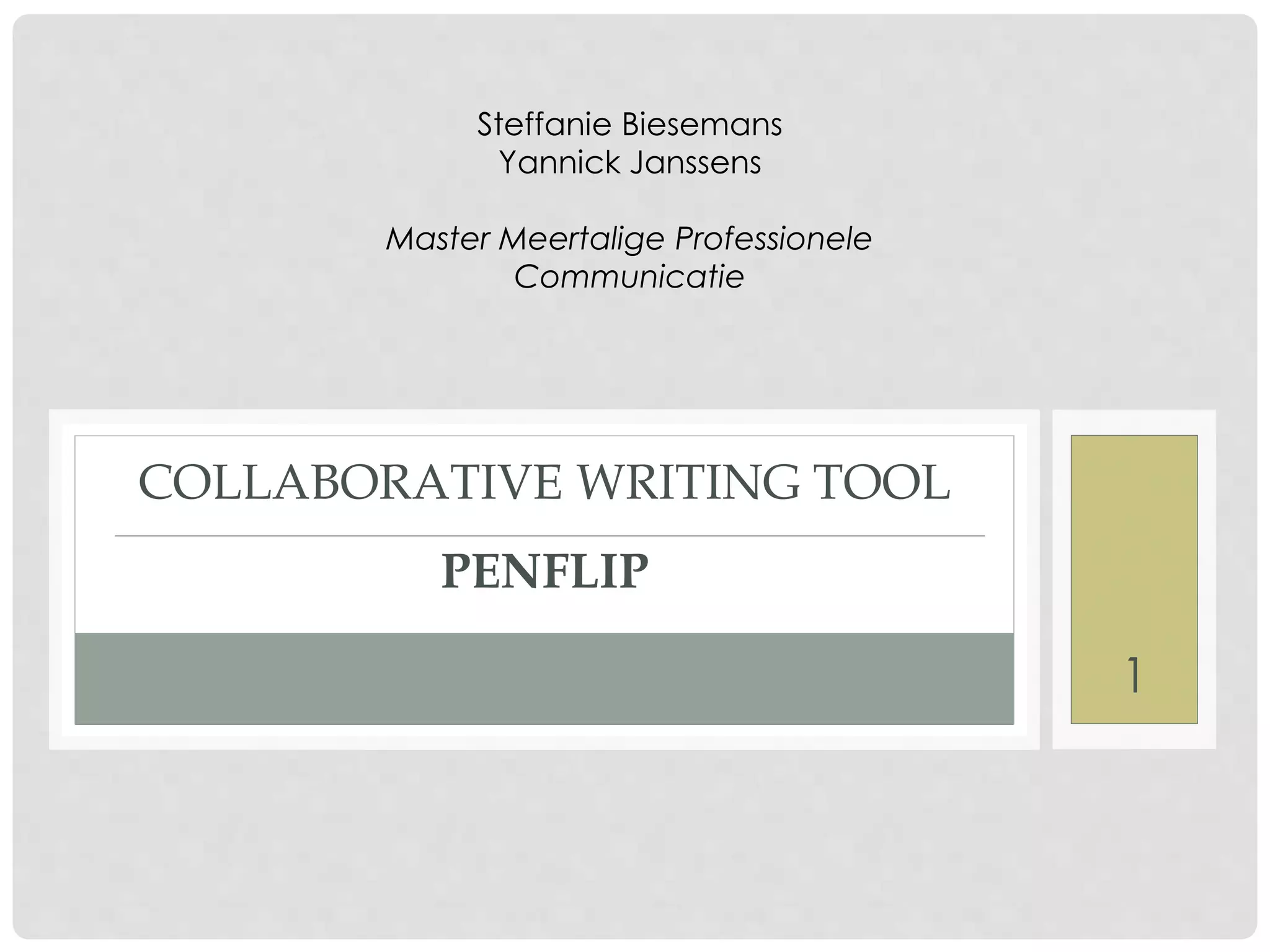 Collaborative writing tool | PPT