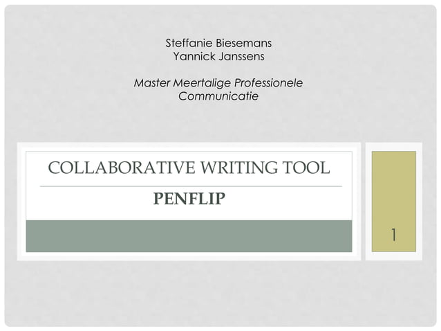 Collaborative writing tool | PPT