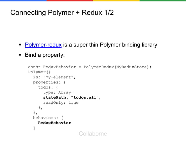 Using Redux with Polymer | PPTX | Computing | Technology & Computing