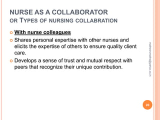 Collabration in nursing ppt | PPTX