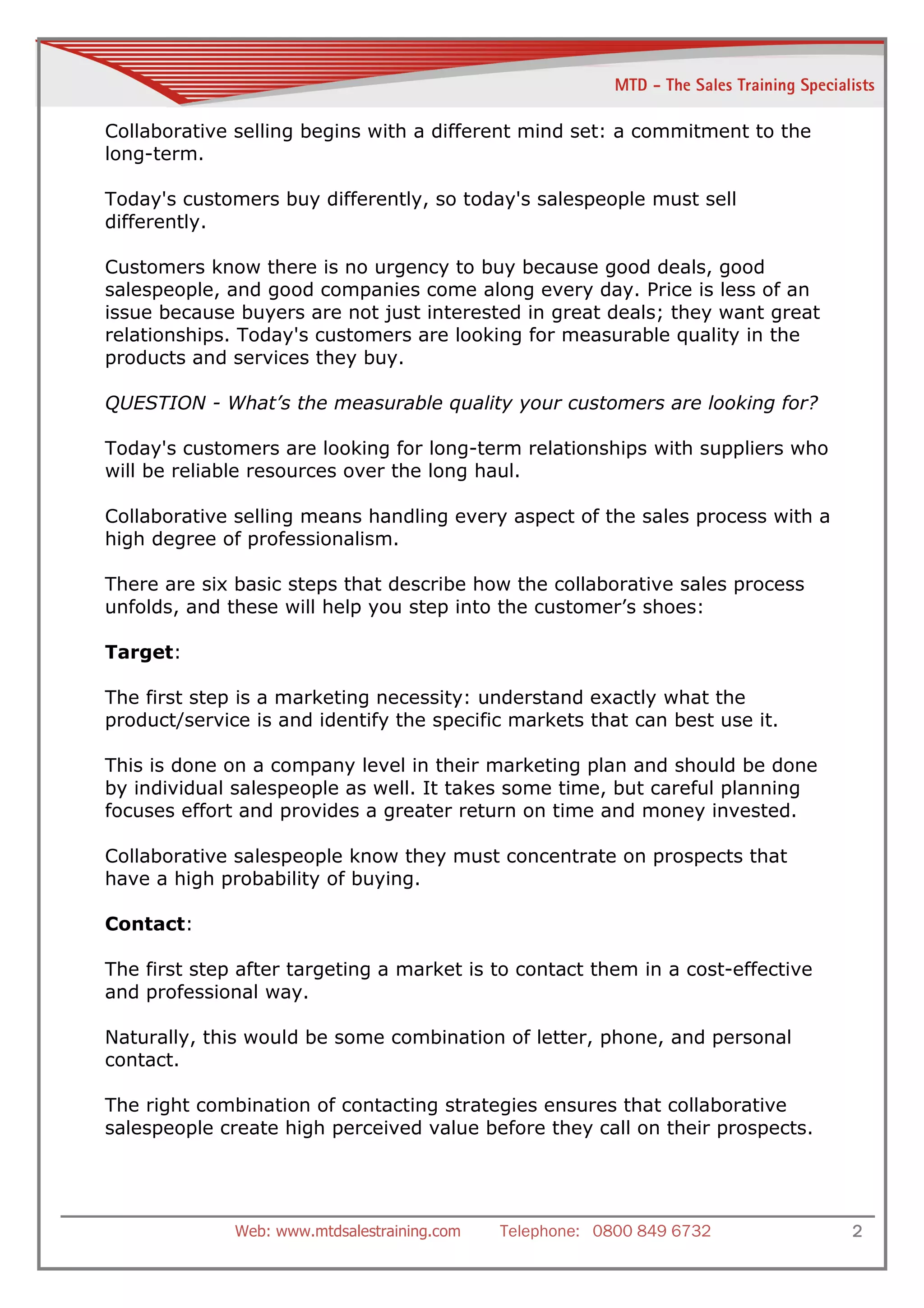 Consultative Selling | PDF