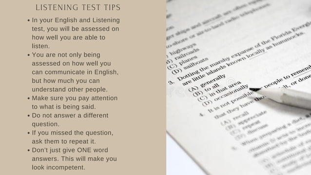 B1 Speaking and Listening Test Questions | PPT