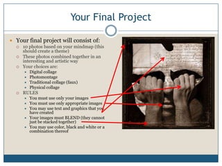 Unit 8 - Collage Project Notes and Tutorials | PPTX