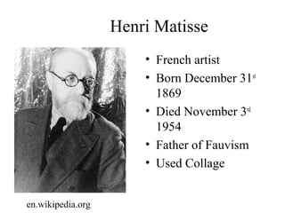 Collage matisse | PPT