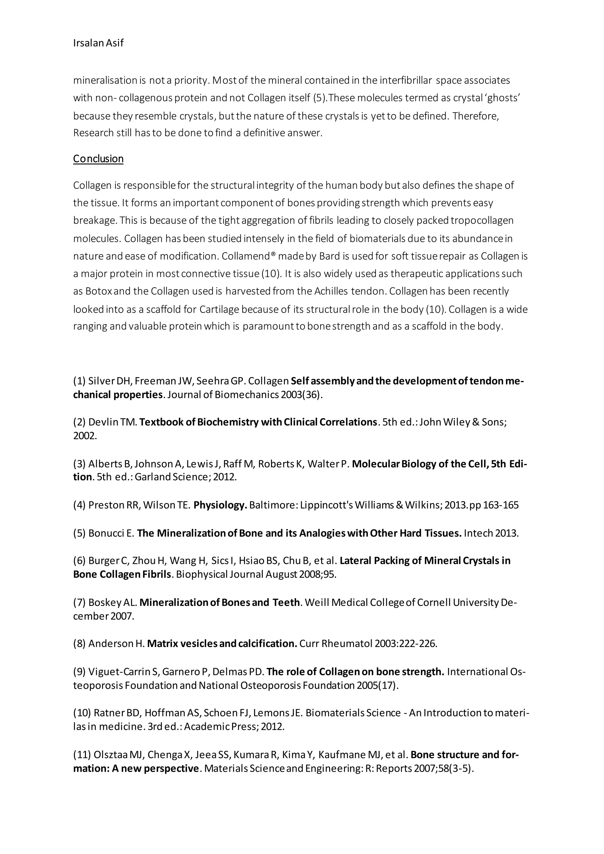 Collagen essay edit 1 | DOCX