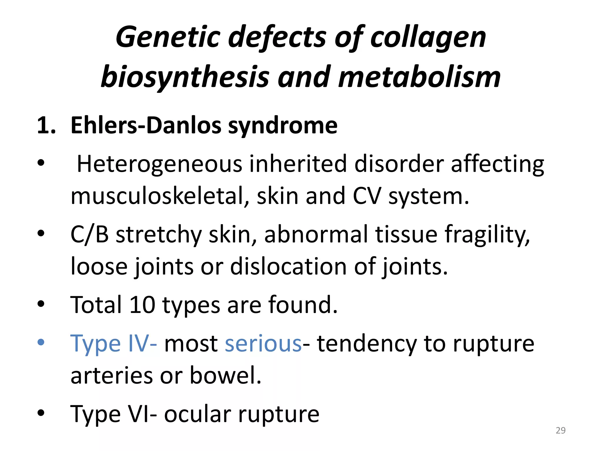 Collagen and its disorders | PPTX | Chemistry | Science