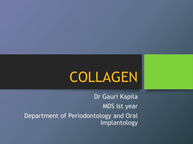 Collagen | PPTX | Chemistry | Science