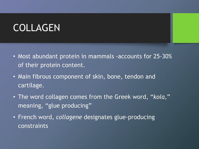 Collagen | PPTX | Chemistry | Science