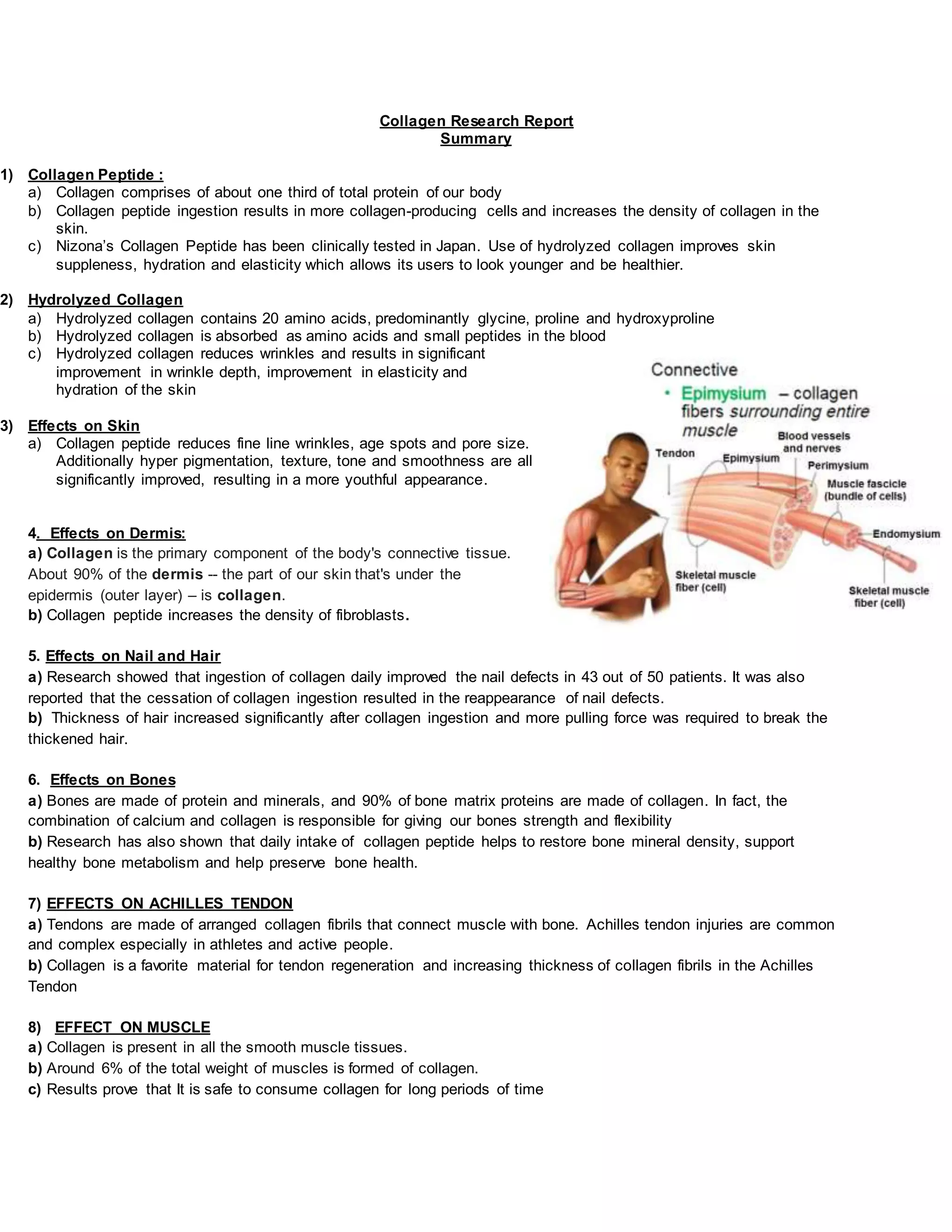 Collagen peptide research report Made in Japan | DOCX