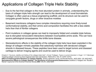 Collagen triple helix stability | PPTX