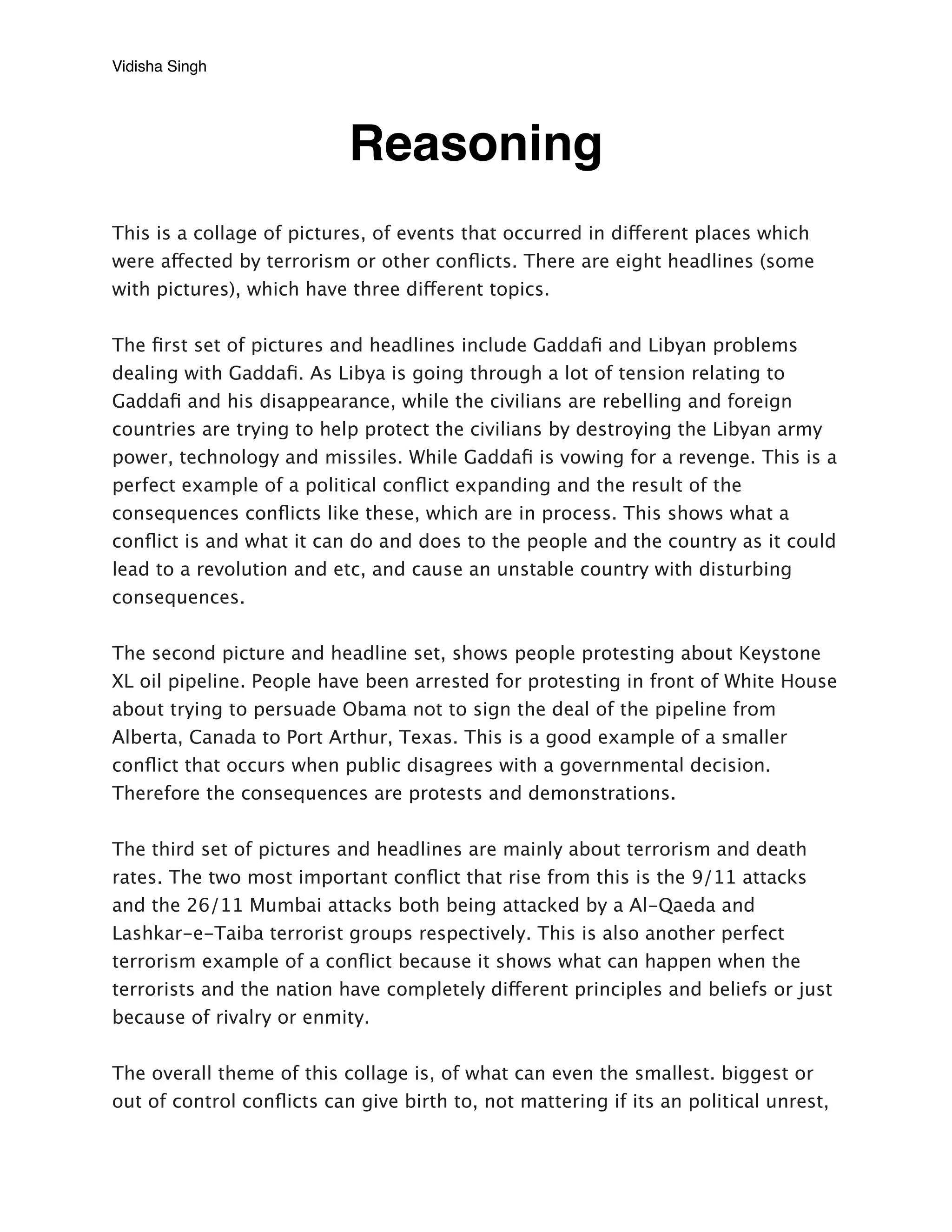 Collage of Conflicts | PDF