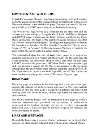 college website project report | DOCX