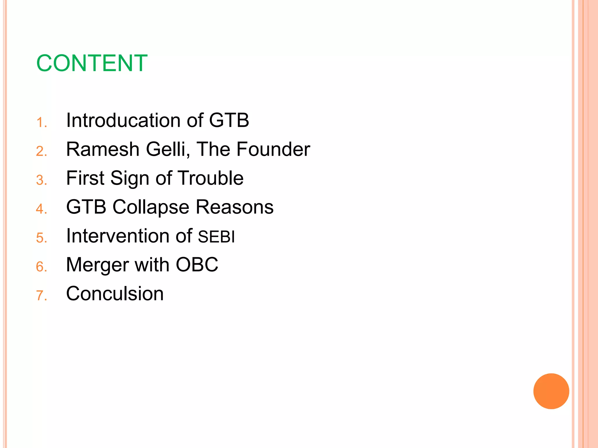 Collapse of global trust bank | PPT