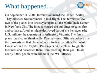 Collapse of world trade center and disaster management | PPTX