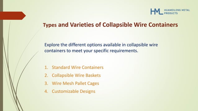 Collapsible Wire Container Streamlining Your Storage Solutions | PPTX