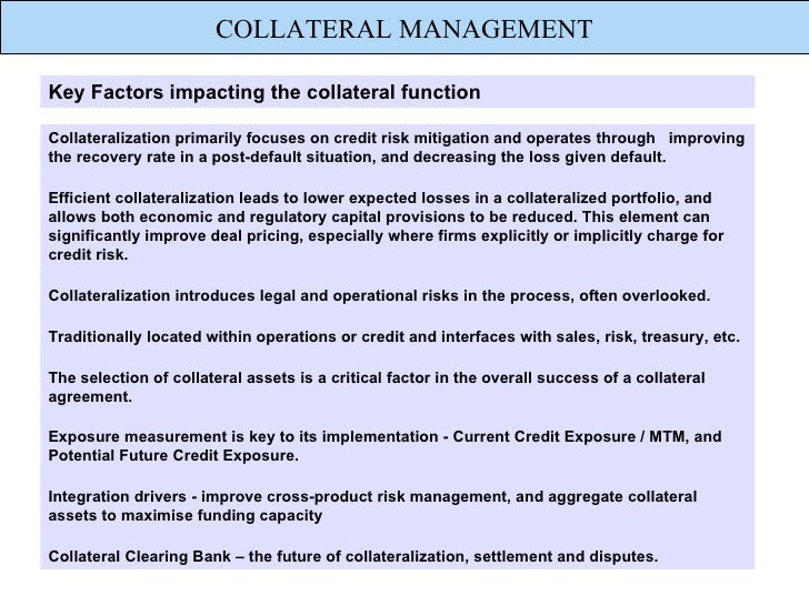 Collateral Management Derivatives