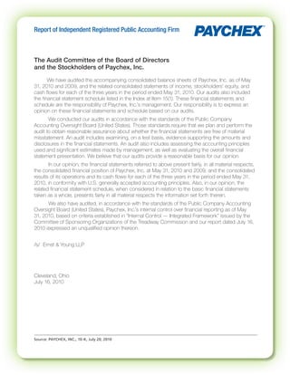 Supporting Information about Paychex | PDF