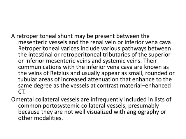 Collateral pathways in portal hypertension | PPTX
