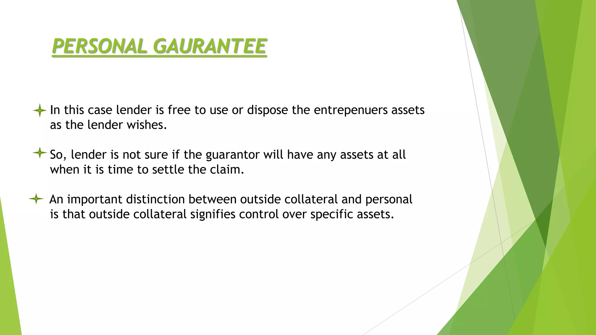 Collateral security | PPTX