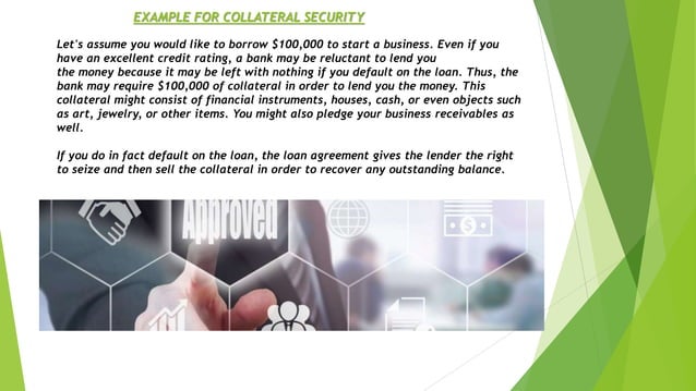 Collateral security | PPTX | Home Financing | Personal Debt