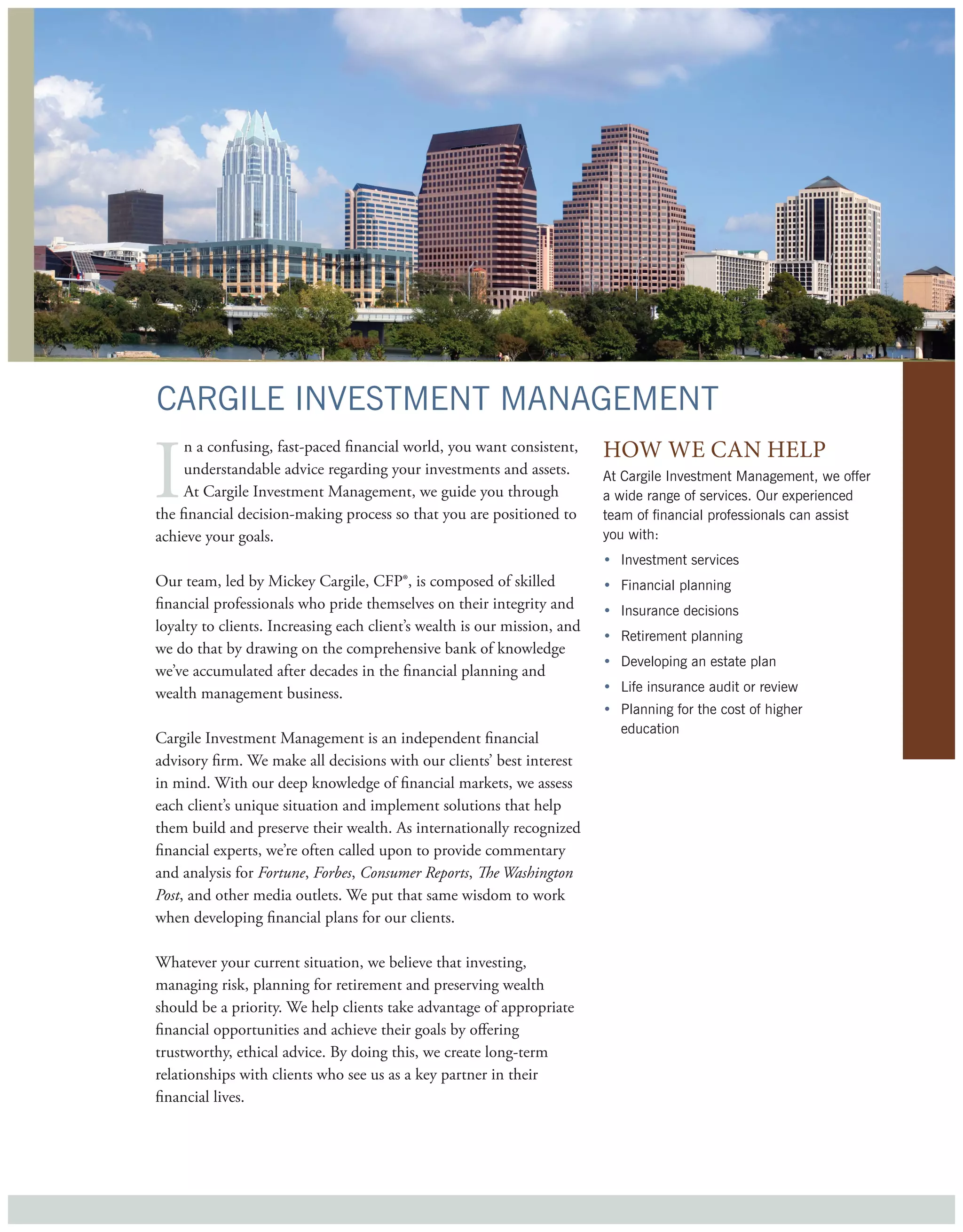 Cargile Investment Management | PDF