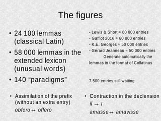Collatinus: Lemmatizer and morphological analyzer for Latin texts | PDF