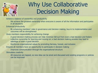 Collaborative Decision Making - Updated | PPTX