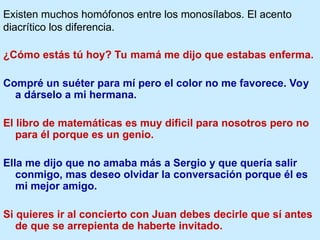 acento diacritico ppt.ppt y sus usos en el lenguaje | PPT