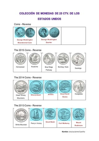 COLECCIÓN DE MONEDAS DE 25 CTV. DE LOS ESTADOS UNIDOS | DOCX