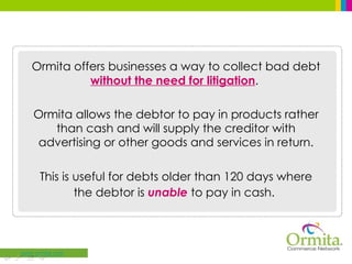 Collect Bad Debt | PPT | Debt Factoring & Invoice Discounting | Business Banking & Finance