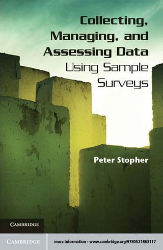 Collecting managing and assessing data using sample surveys | PDF