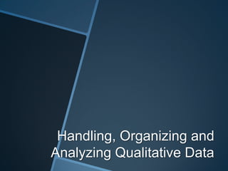 Collecting, analyzing and interpreting data | PPTX