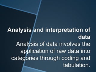 Collecting, analyzing and interpreting data | PPT