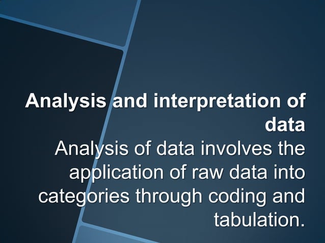 Collecting, analyzing and interpreting data | PPTX