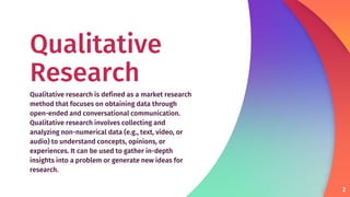 Collecting, analyzing, and interpreting qualitative data | PPTX