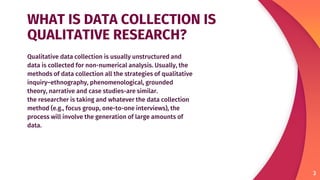 Collecting, analyzing, and interpreting qualitative data | PPTX