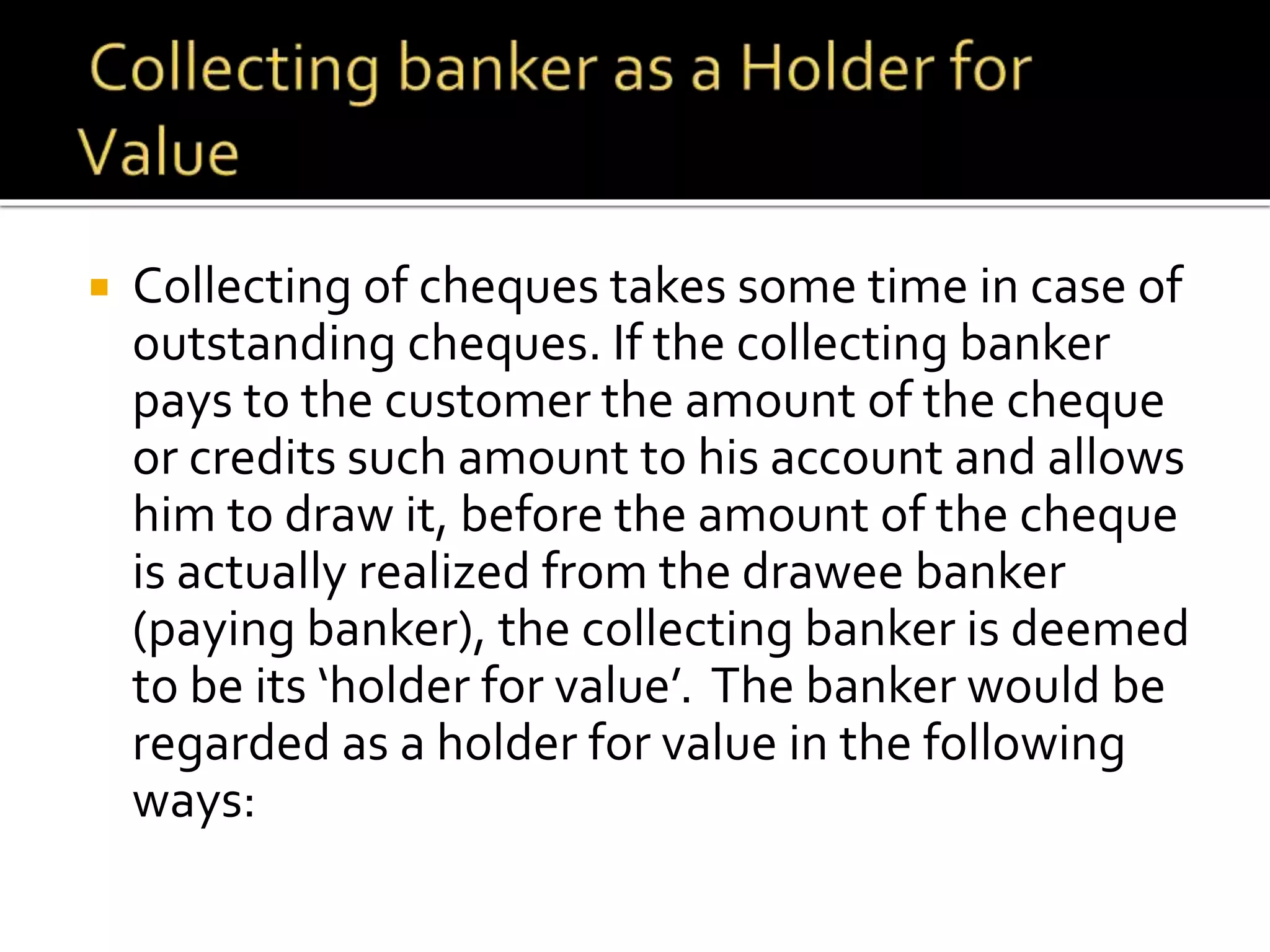 Collecting and paying banker | PPTX