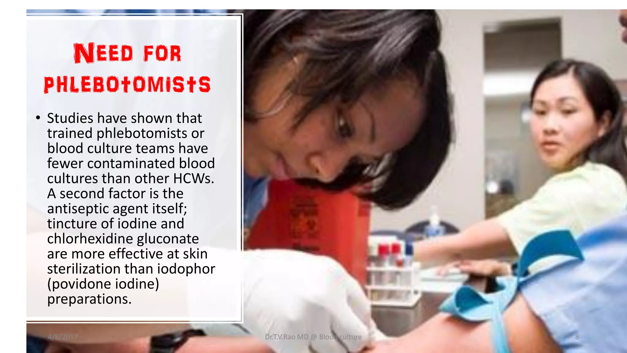 COLLECTING BLOOD FOR CULTURING principles and practice | PDF