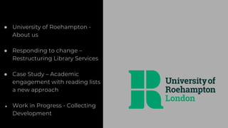 Anne Pietsch and Dr. Emma Shaw: Collecting development for collection ...