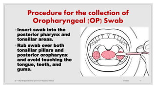 Biosafety in Collecting laboratory specimens in respiratory tract ...