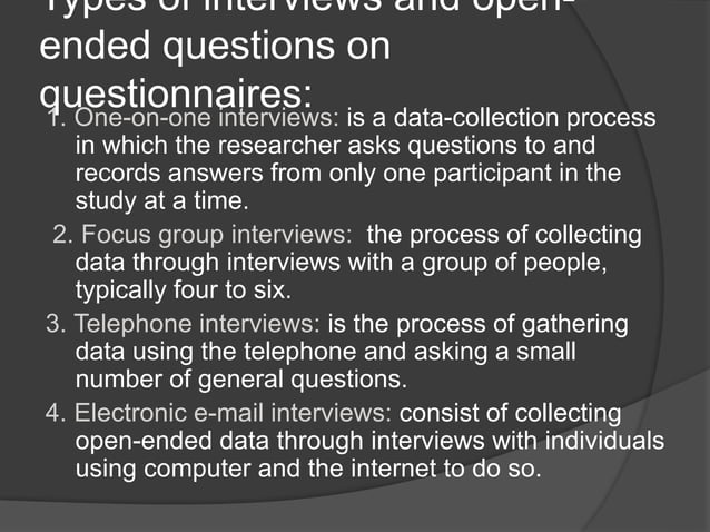 Collecting qualitative data | PPTX | Technology & Computing