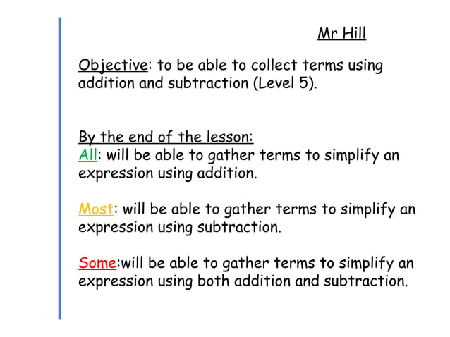 Collecting terms | PPT