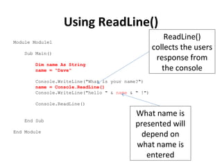 Collecting user input | PPT
