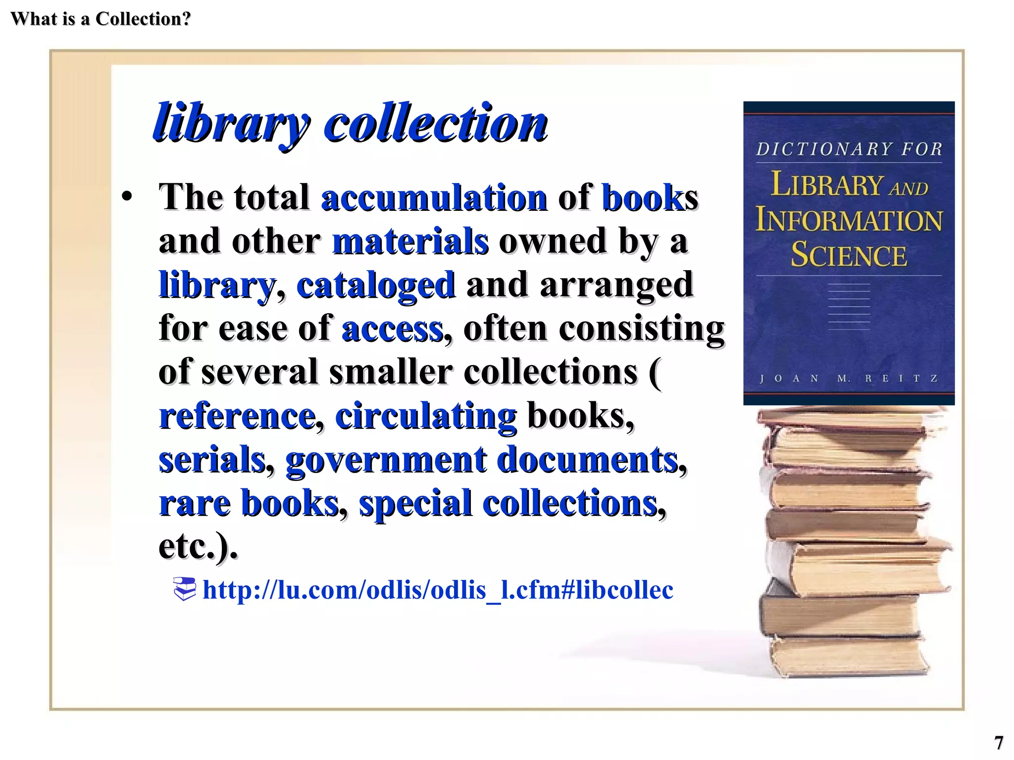 What is a Library Collection? | PPT